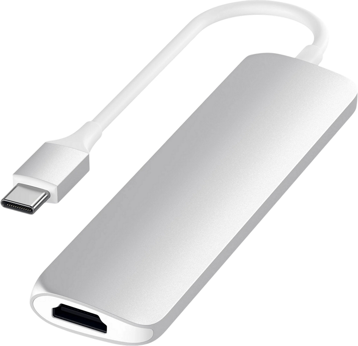 Купити Satechi Type-C Slim Multi-Port 4K V2 Silver (ST-SCMA2S) | Smobile